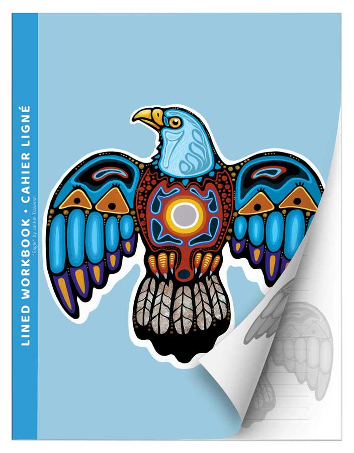 Eagle : Indigenous Art Lined Workbook (Cahier Ligné) by Anishinaabe ar