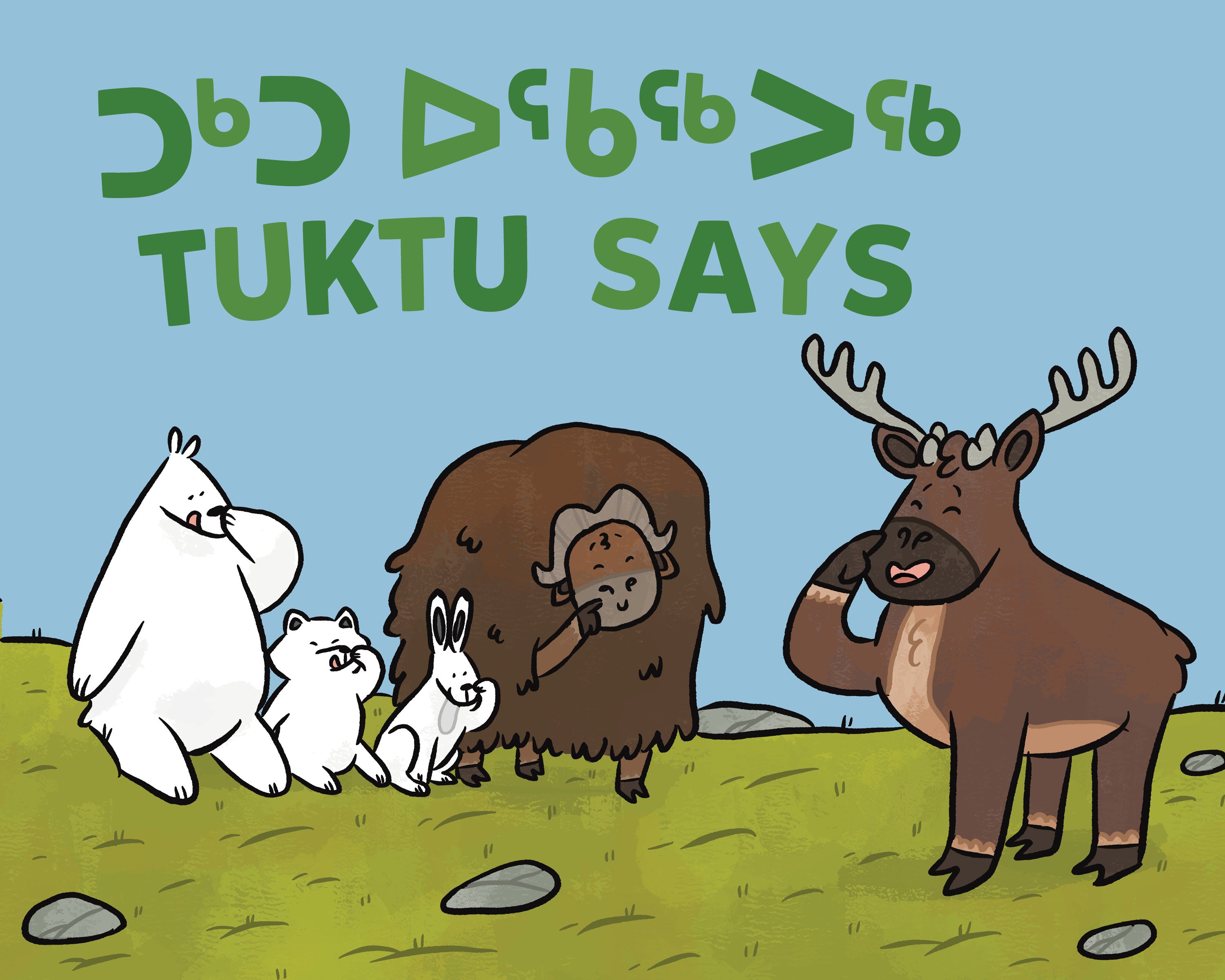 Tuktu Says, Board Book, Inuktitut and English BRD